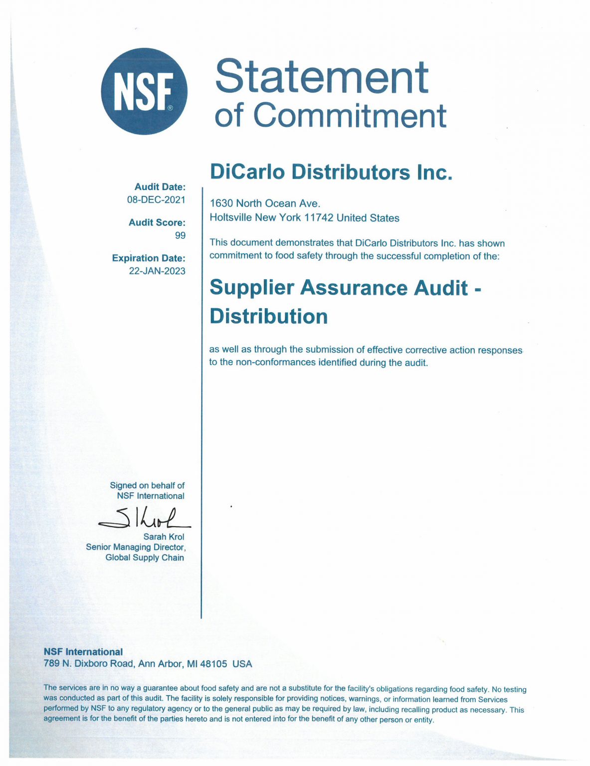 About | DiCarlo Foods